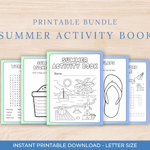 Summer Activity Book for Kids: Fun Printable Worksheets (digital ...