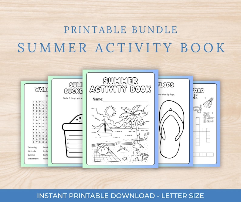 Kids Summer Activity Book | Printable Activity Pages | Fun Educational ...
