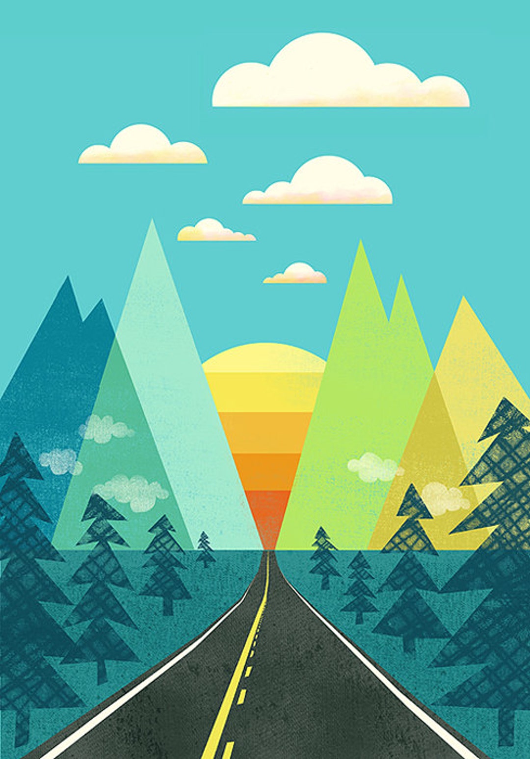 The Long Road Print - Etsy