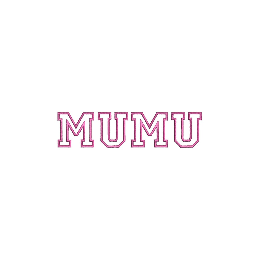 Mumu Mama Mother Family Machine Embroidery File for Instant Download ...