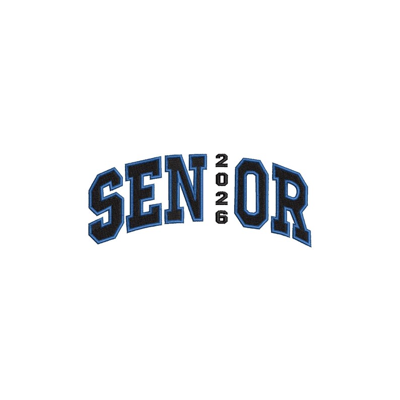 Senior 2026 Graduation Machine Embroidery Design, 4 Sizes, Instant ...