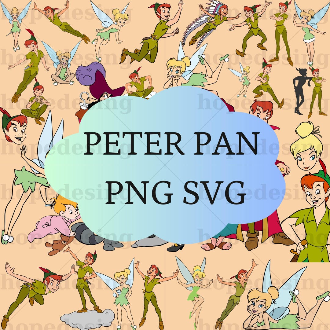 Peter Pan Svg Bundle, Peter Pan Svg, Peter Pan Png, Tinkerbell Png, Peter Pan Svg Files for ...
