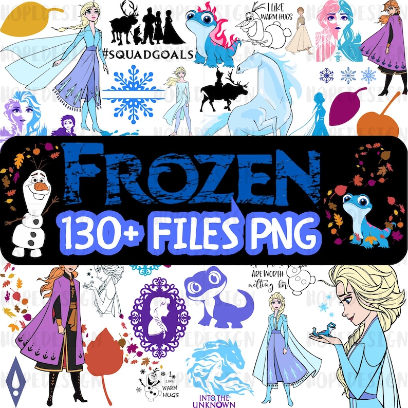 Frozen PNG Clipart Bundle: Elsa, Anna, Olaf - Digital Files - Etsy