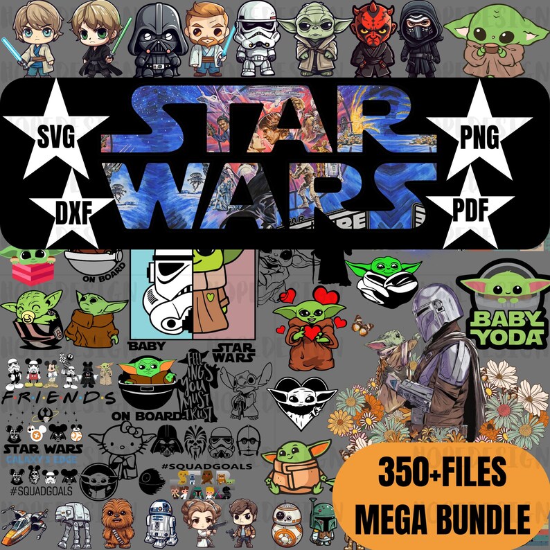 Star Wars Clipart Bundle - Disney SVG PNG Files (digital Download) - Etsy