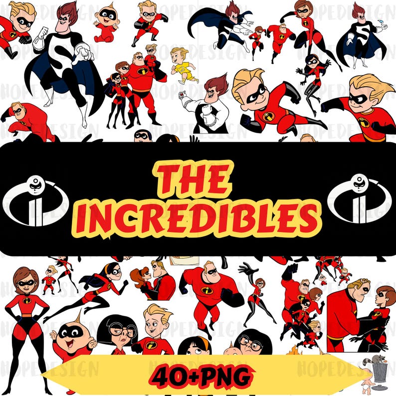 Incredibles Family SVG PNG - Simple Superhero Icon,baby Room Printable ...