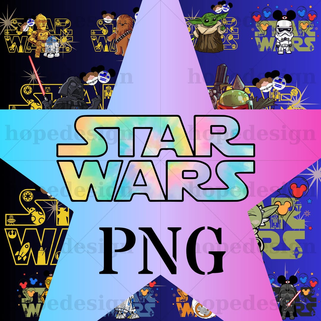 Star Wars Characters PNG Clipart Bundle - Disney Characters Files - Etsy