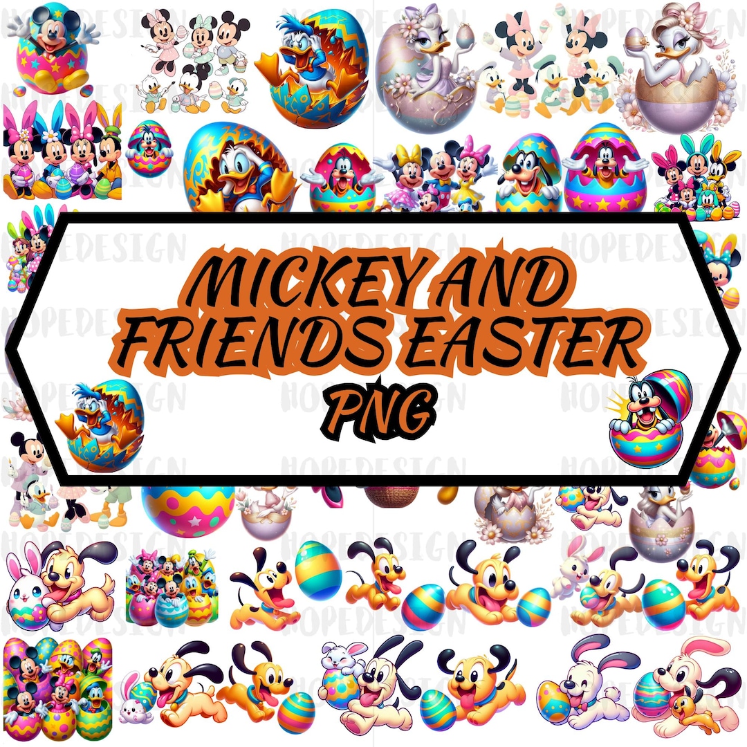 Mickey and Friends Easter DIY Png Bundle - Easter Day Mickey Png,disney ...