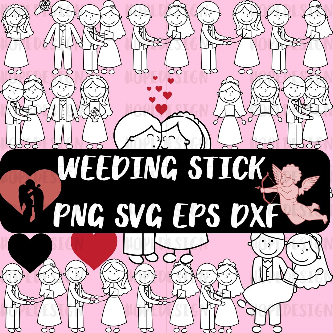 Wedding Stick Art: DIY Party Favor Design (digital Download - Etsy