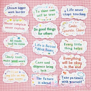 50 Pcs Inspirational Quote Stickers, Spiritual, Pep Talk, Message ...