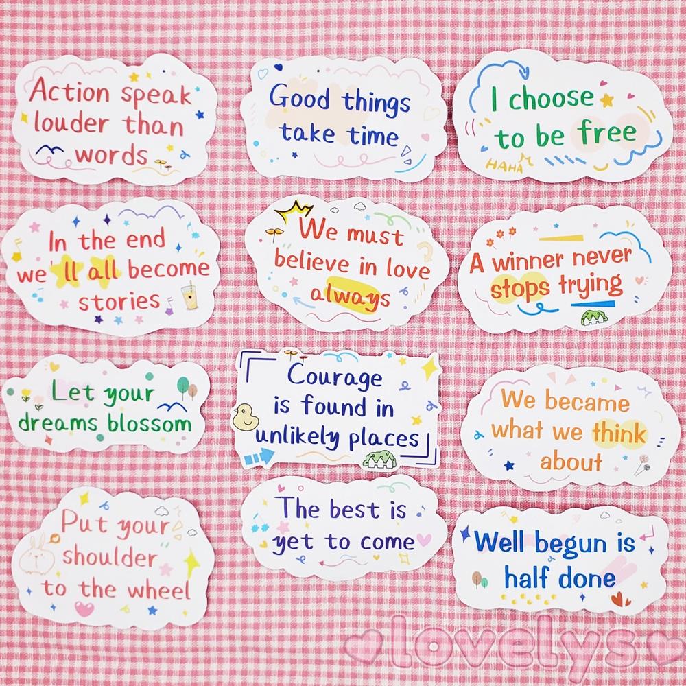 50 Pcs Inspirational Quote Stickers, Spiritual, Pep Talk, Message ...