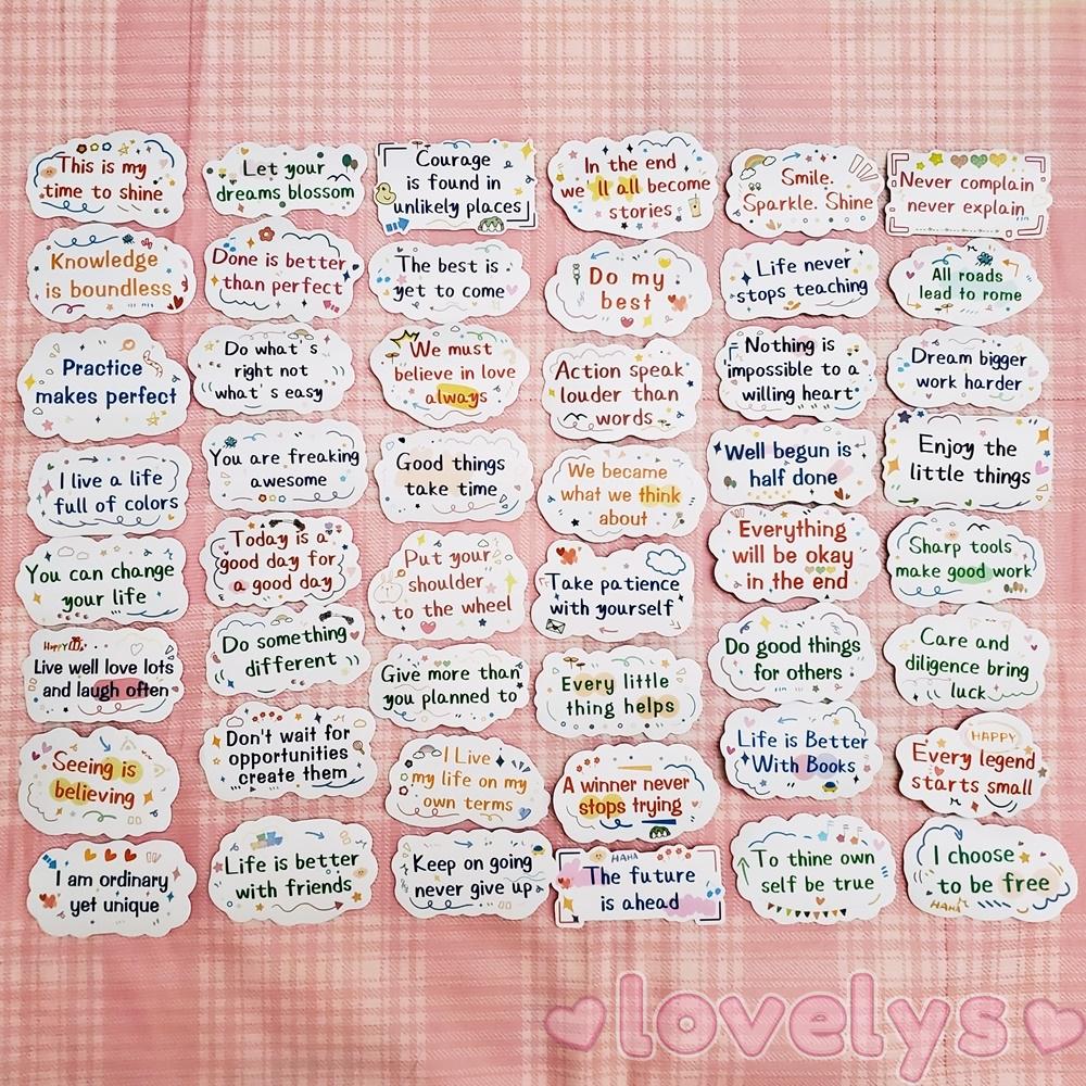 50 Pcs Inspirational Quote Stickers, Spiritual, Pep Talk, Message ...