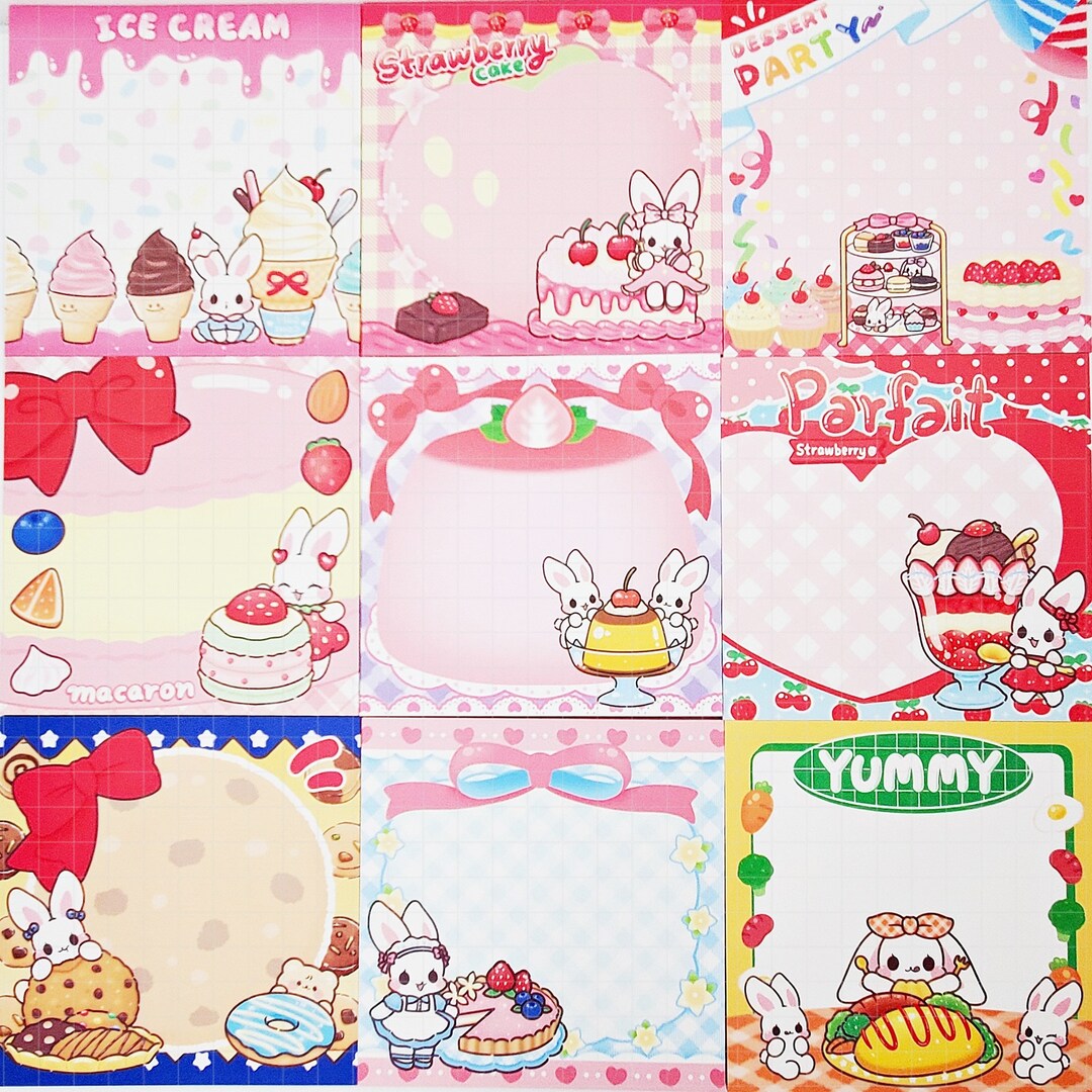 BOGO / 1 Set (50 Sheets) Notepad, Cute Character Cartoon Memo, Korean ...