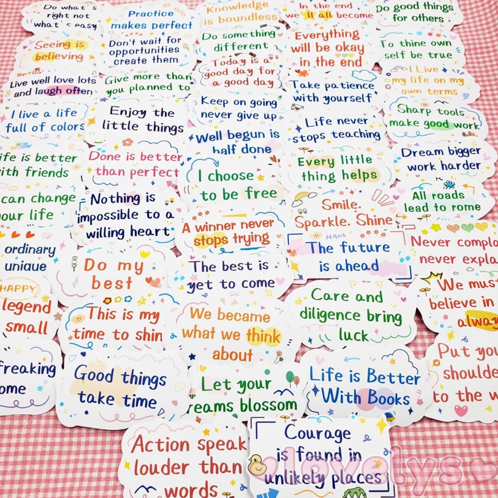 50 Pcs Inspirational Quote Stickers, Spiritual, Pep Talk, Message ...