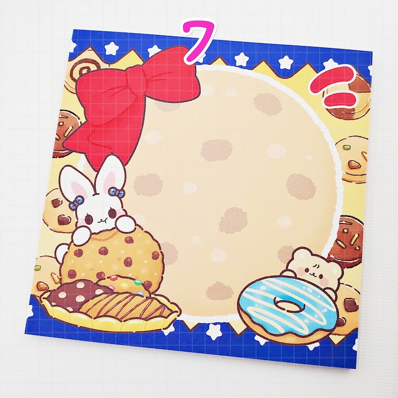 1 Set 50 Sheets Notepad, Cute Character Cartoon Anime Memo Pads, Korean ...