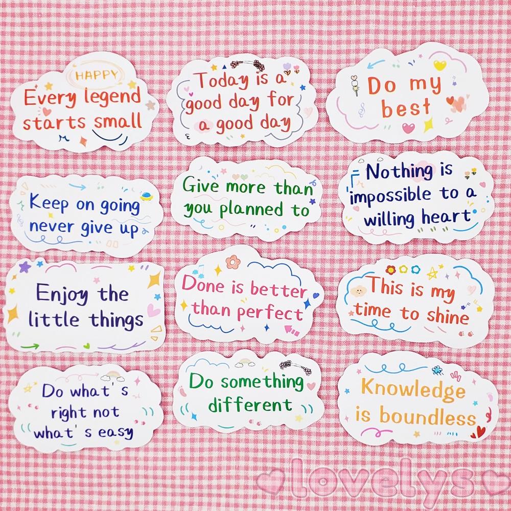 50 Pcs Inspirational Quote Stickers, Spiritual, Pep Talk, Message ...