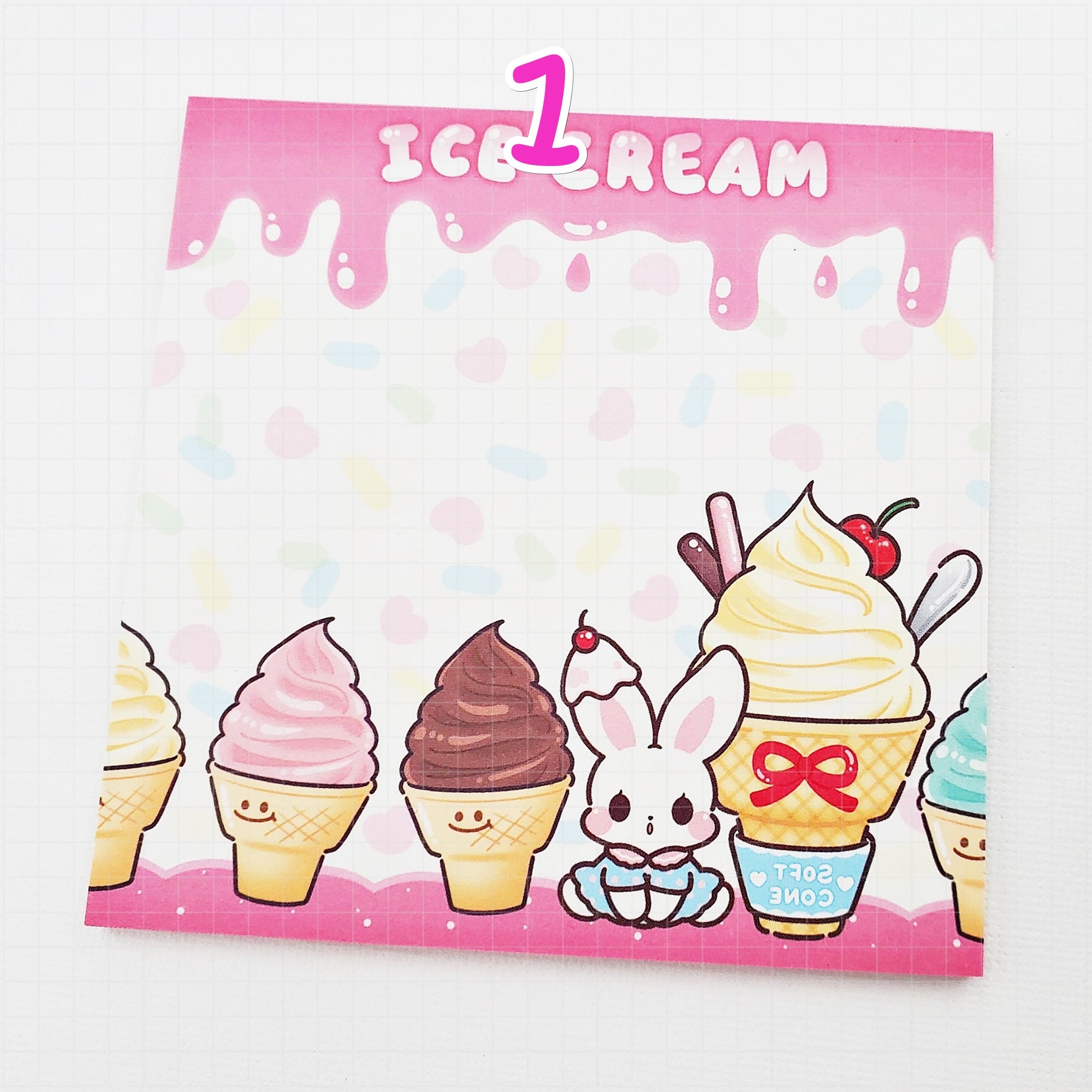 1 Set 50 Sheets Notepad, Cute Character Cartoon Anime Memo Pads, Korean ...