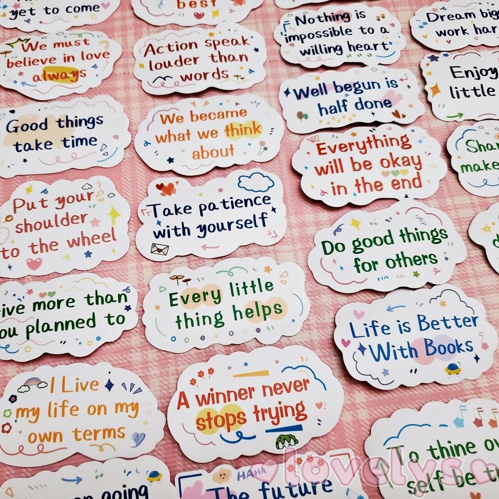 50 Pcs Inspirational Quote Stickers, Spiritual, Pep Talk, Message ...