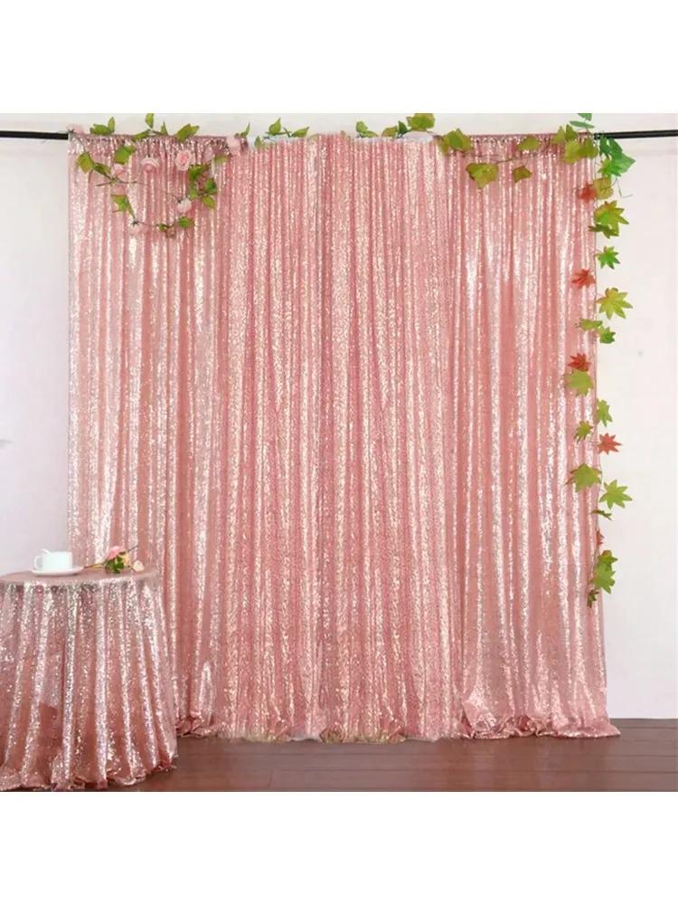 2 Panels Sequin Backdrop Curtain – 2ftx8ft Glitter Shimmer Drapes for ...