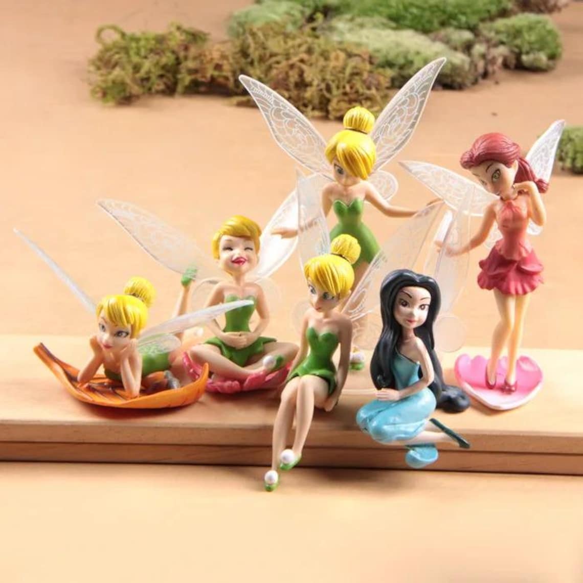 6PCS Tinkerbell Fairy Figures – Anime-inspired PVC Action Dolls Set for ...