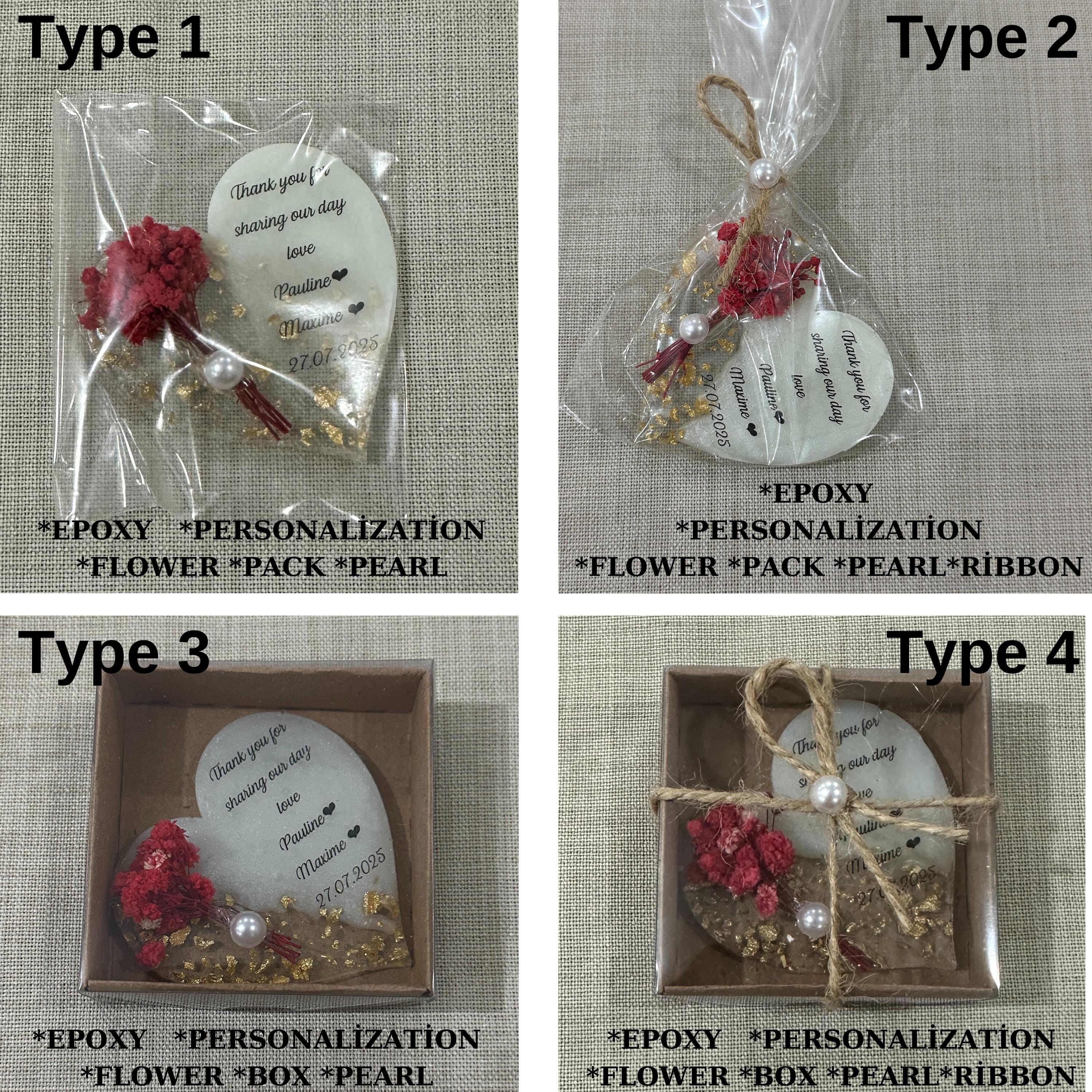 Personalized Epoxy Magnet Favor, Custom Epoxy Wedding Resin Gift ...