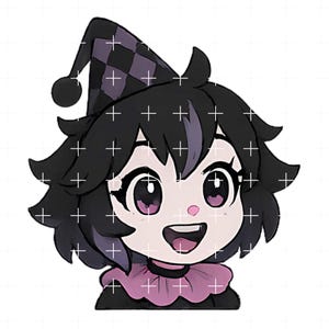 Cute Goth Clown Pngtuber Avatar | 10 Expressions (digital Download) - Etsy