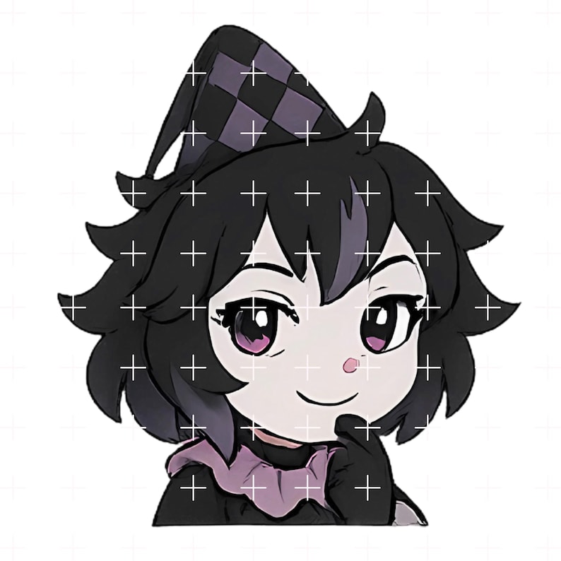 Cute Goth Clown Pngtuber Avatar | 10 Expressions (digital Download) - Etsy