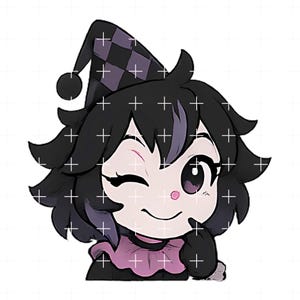 Cute Goth Clown Pngtuber PNG | Vtube Avatar Pack With 10 Expressions ...