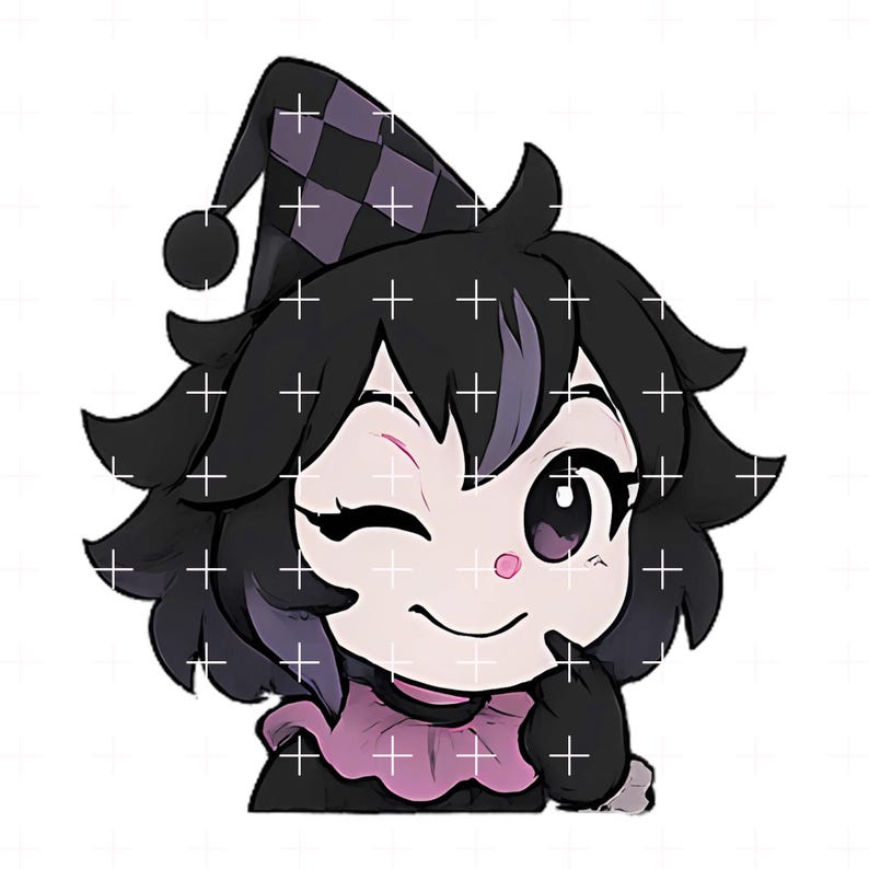 Cute Goth Clown Pngtuber Avatar | 10 Expressions (digital Download) - Etsy