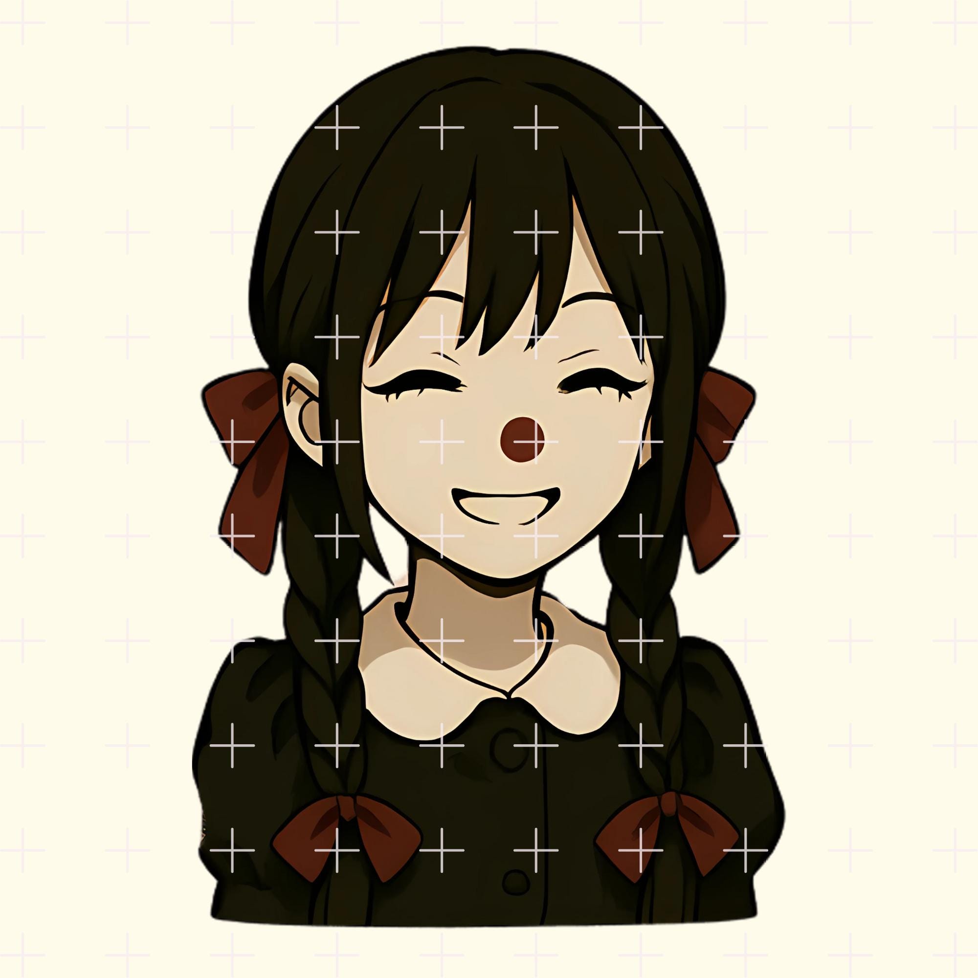 Adorable Goth Clown Shiori Pngtuber | Vtuber Avatar Assets PNG | Cute ...