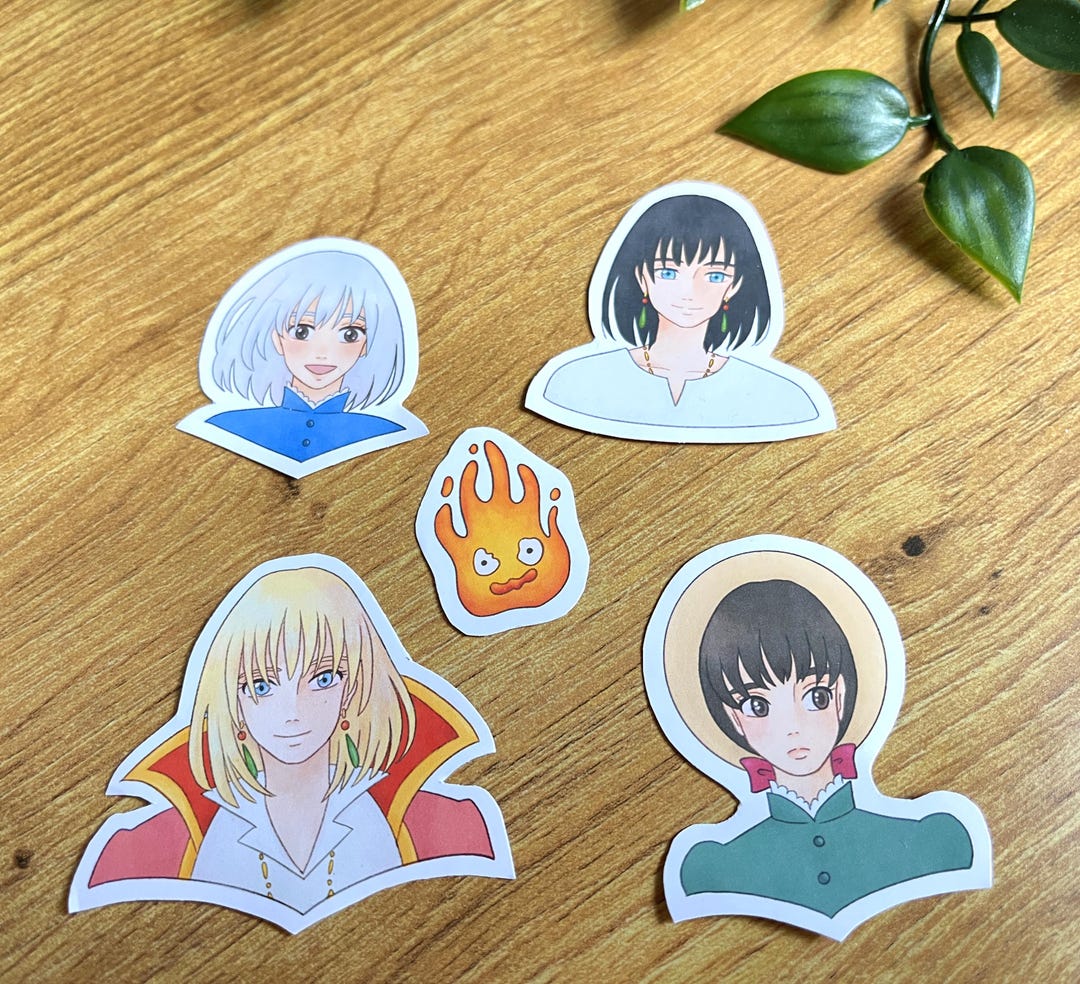 Howl's Moving Castle Stickers Ghibli - Etsy