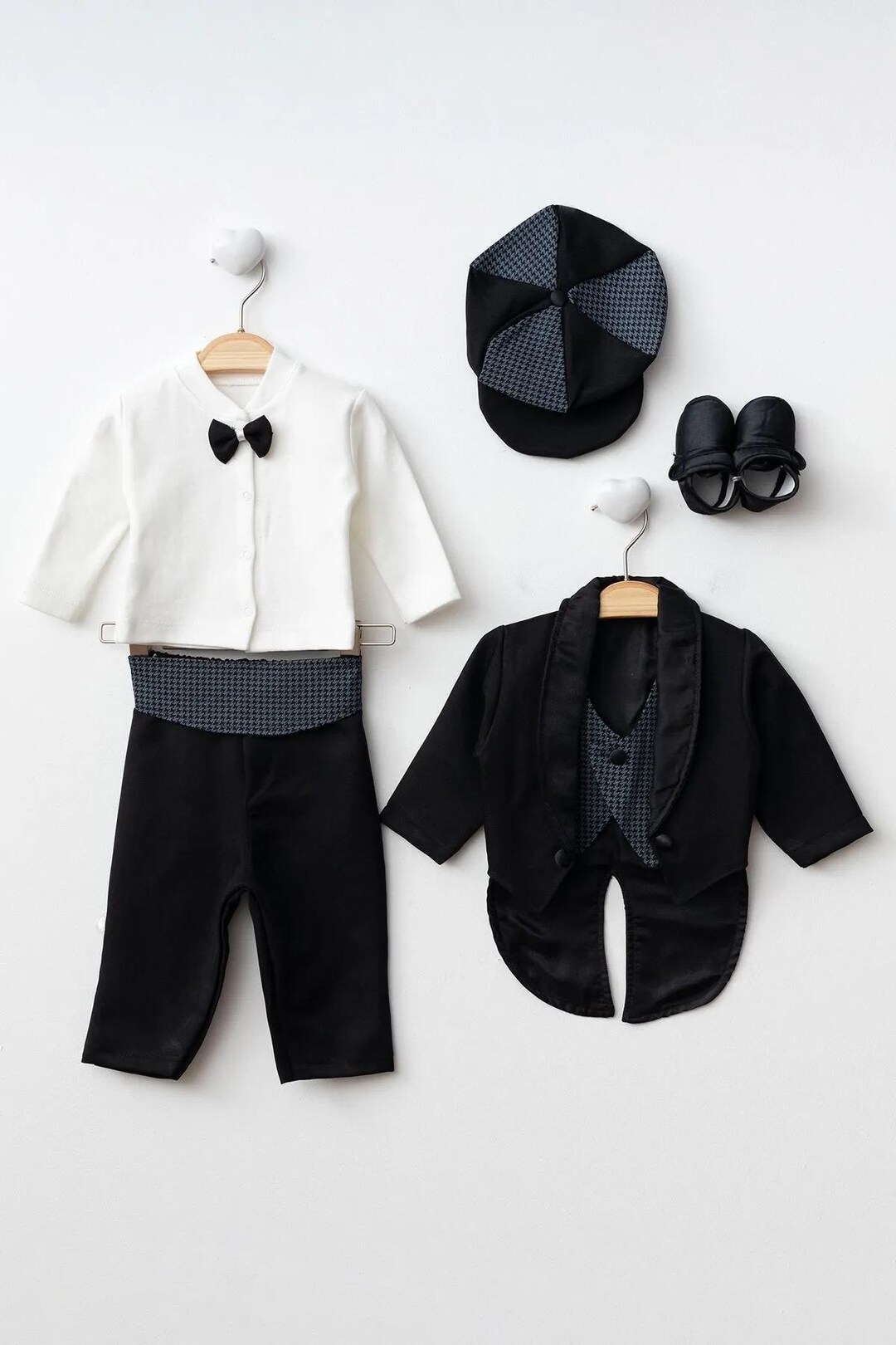 Classic Baby Boy Tuxedo Outfit – 5-piece Formal Set | 0-6 Months - Etsy
