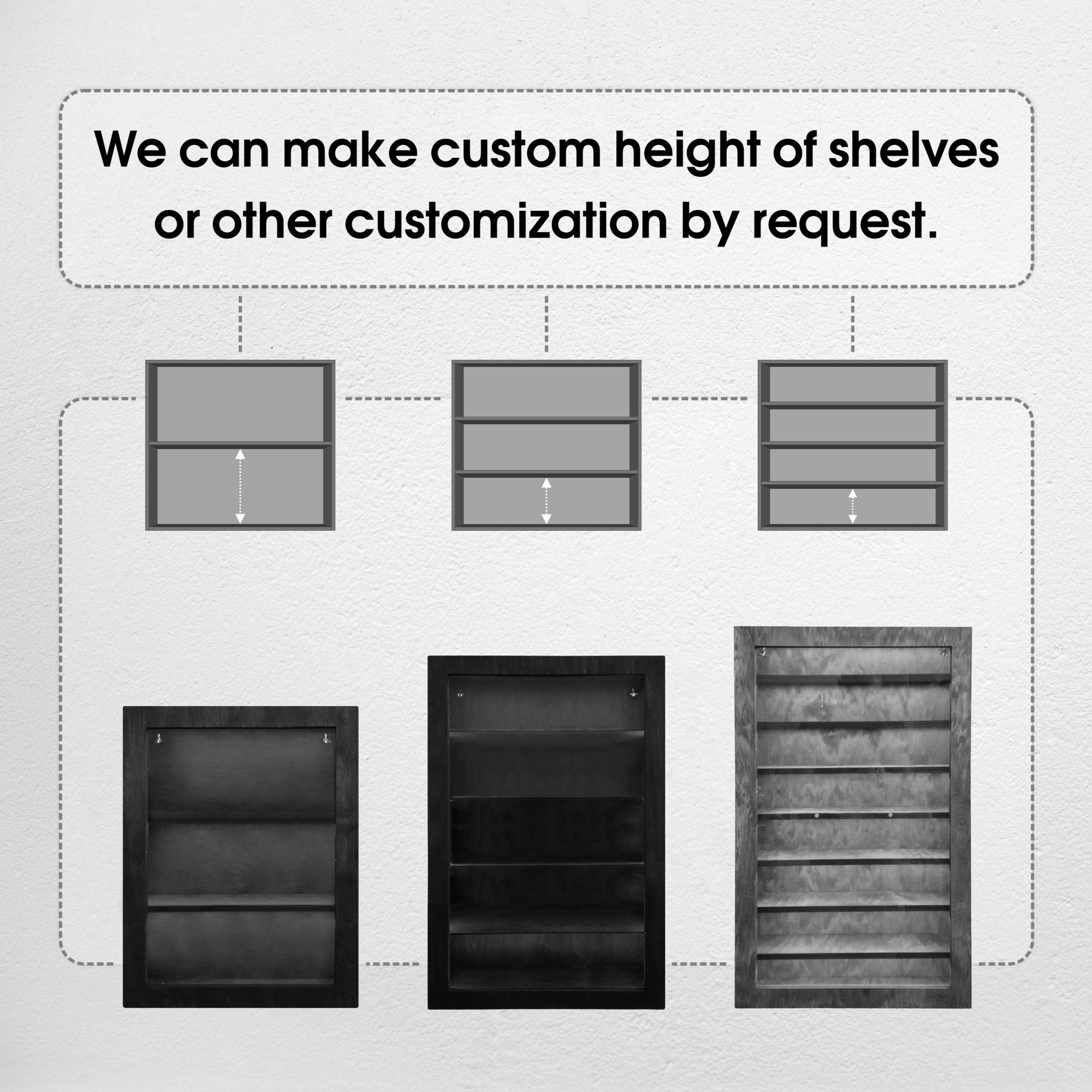 Wood Display Case Hanging, Wall Mount Display Case Collectibles, Wood ...