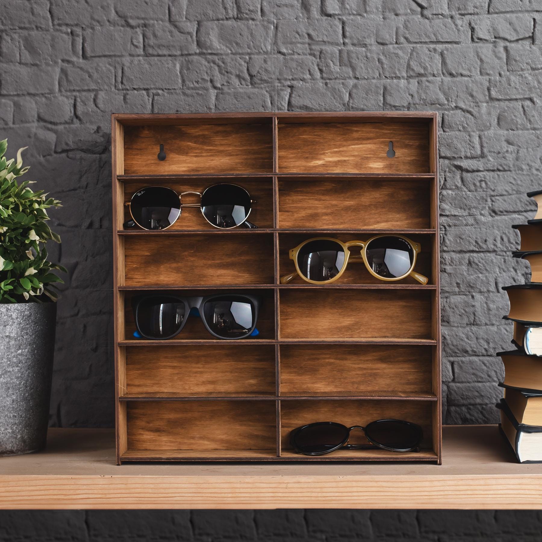 Sunglass Holder for Wall, Wood Sunglass Holder Wall, Sunglass Organizer ...
