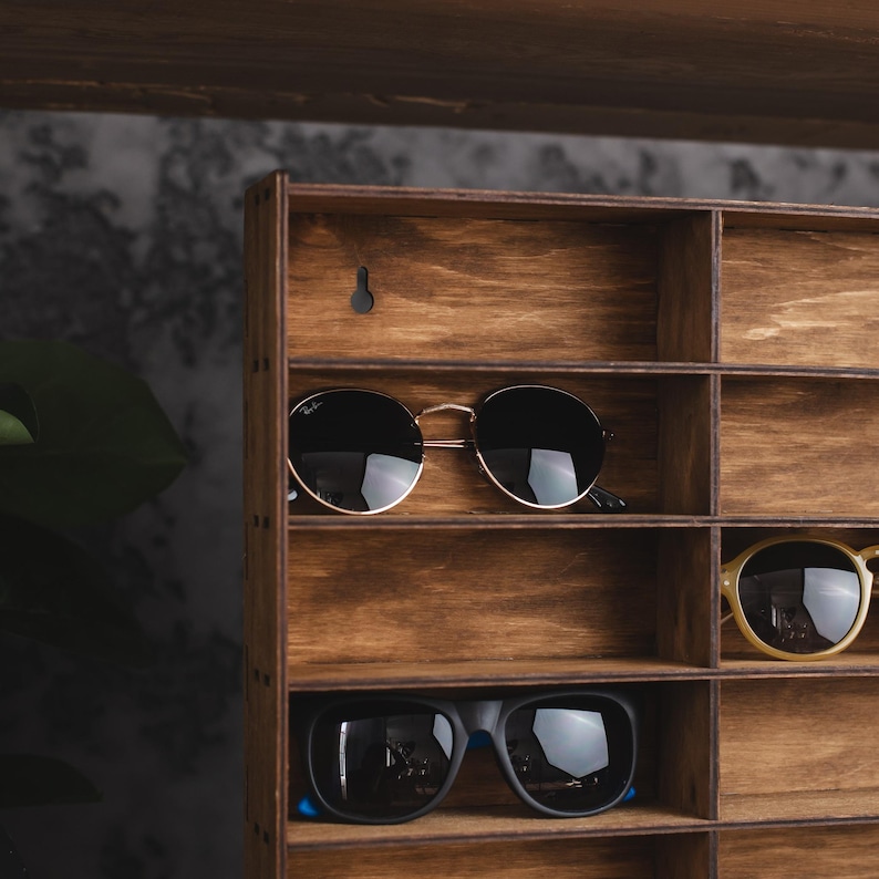 Sunglass Holder for Wall, Wood Sunglass Holder Wall, Sunglass Organizer ...