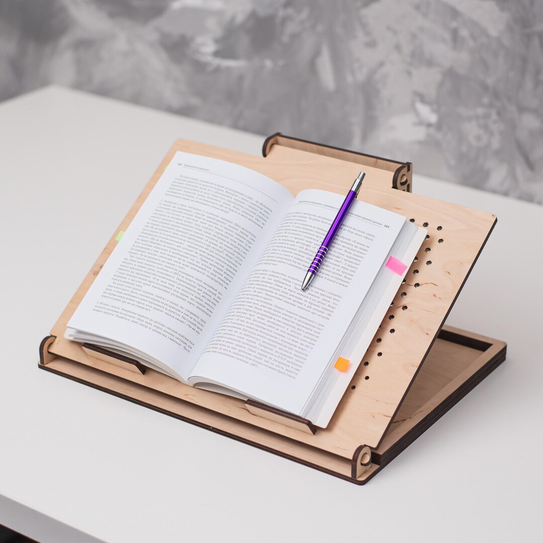 Adjustable Book Stand, Wooden Book Stand, Book Stand for Reading ...