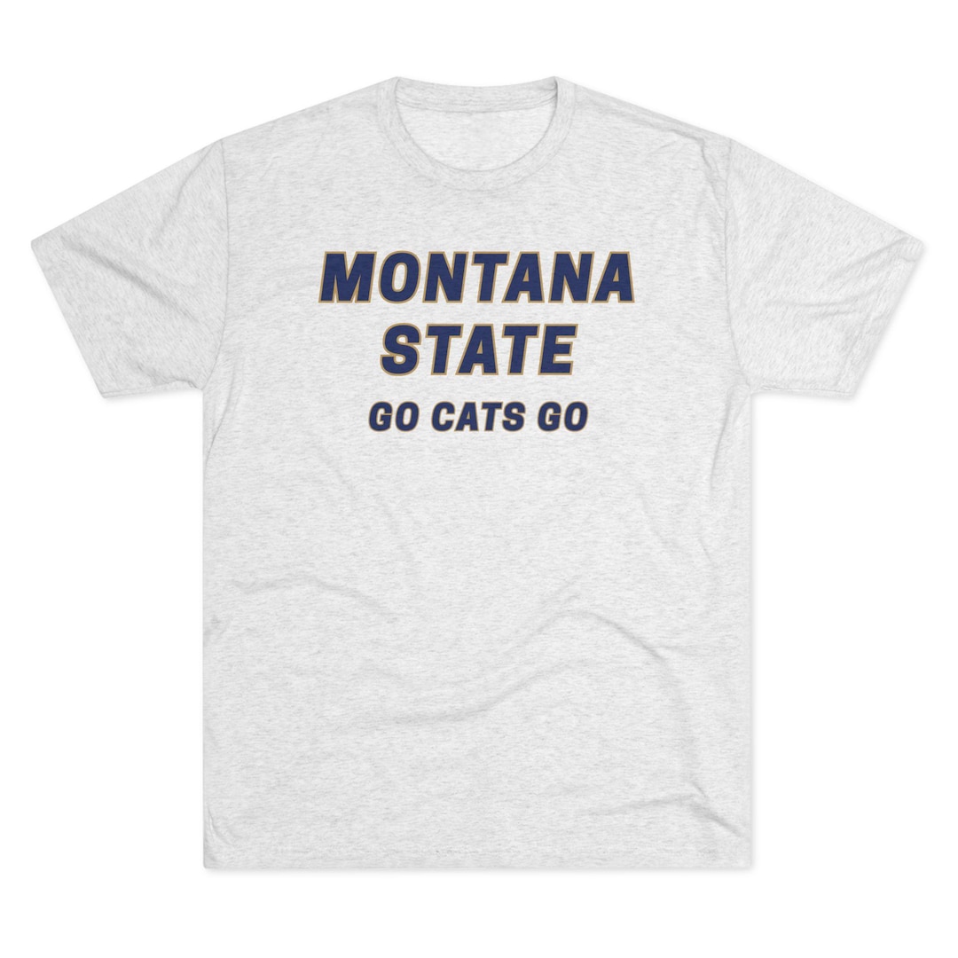 Montana State Go Cats Go T-shirt | Collegiate Vintage Lettering - Etsy
