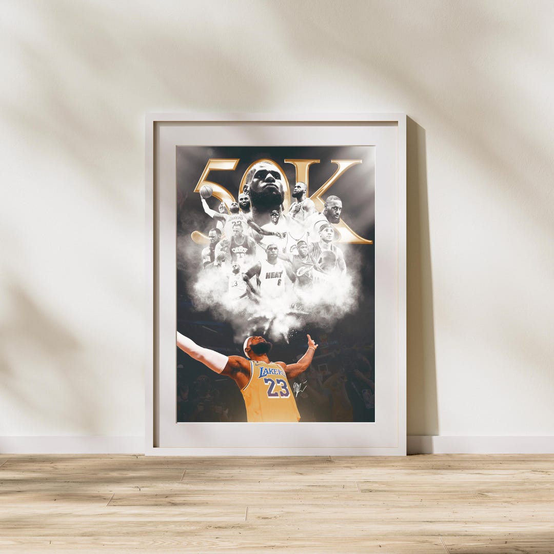Lebron James Poster, Los Angeles Lakers Poster, NBA Poster, Sports ...