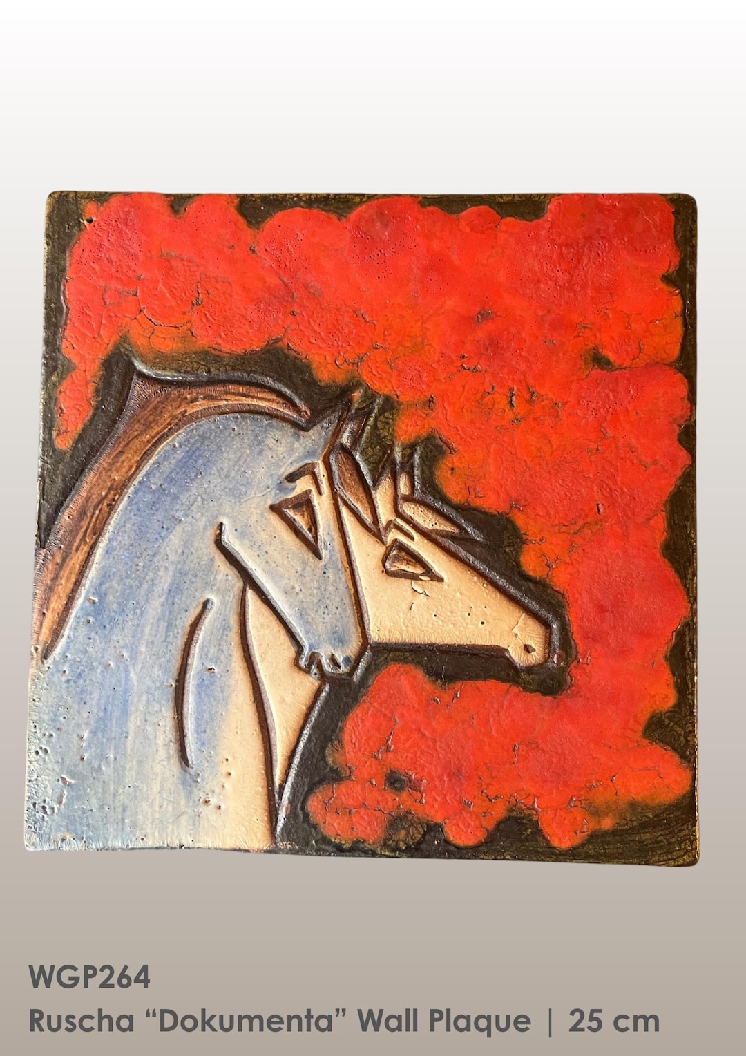 RUSCHA West German Fat Lava Wall Plaque | "dokumenta" Series | Adele ...