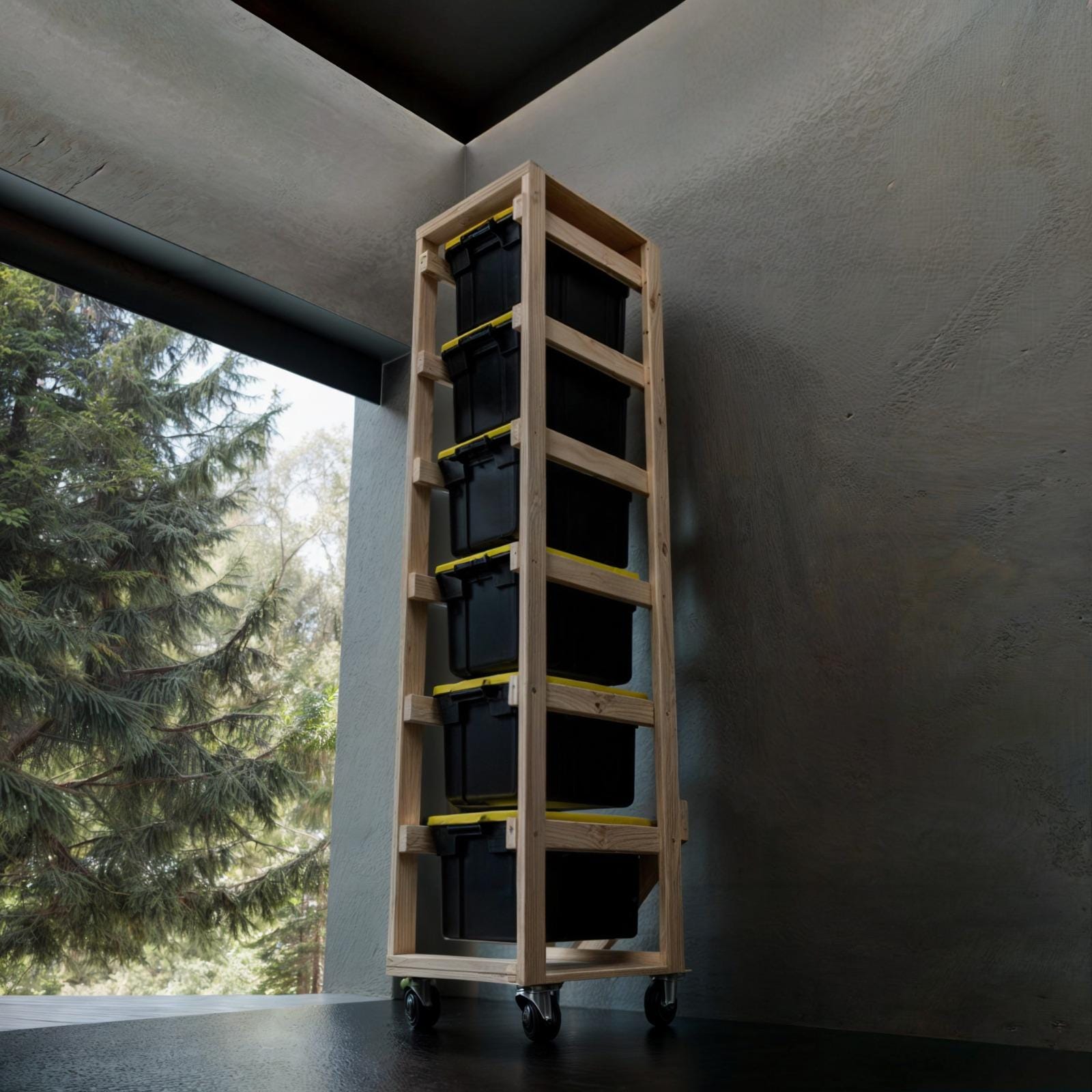 Tote Storage Shelves | Rolling Tote Storage | Diy Tote Storage ...