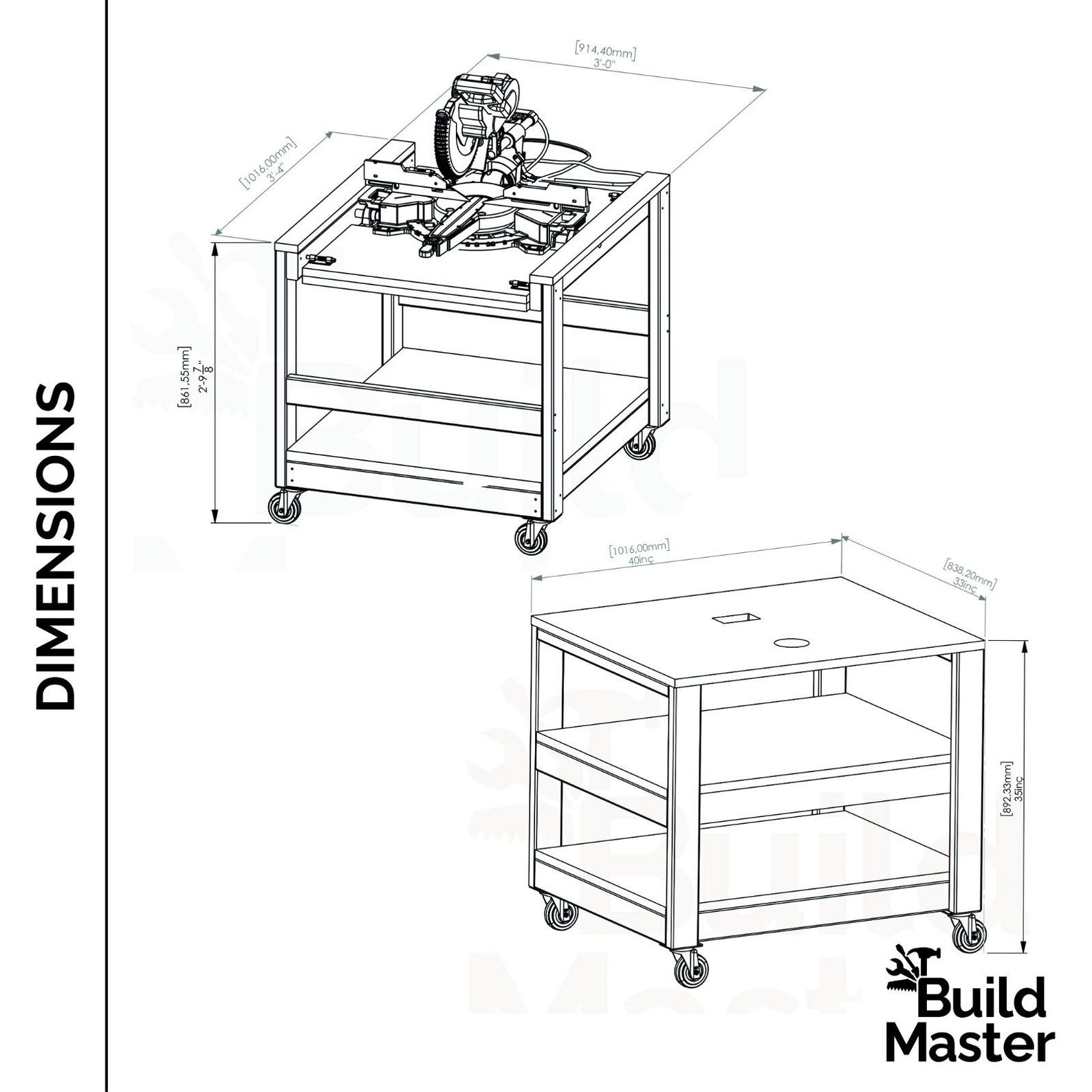 Table Saw Workbench | Wood Working Plans | Workbench Plans | Table Saw ...