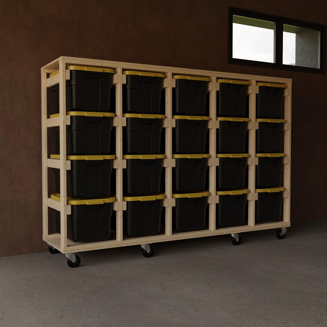 Tote Storage Shelves | Wooden Tote Holder | Diy Storage Shelf | Storage ...