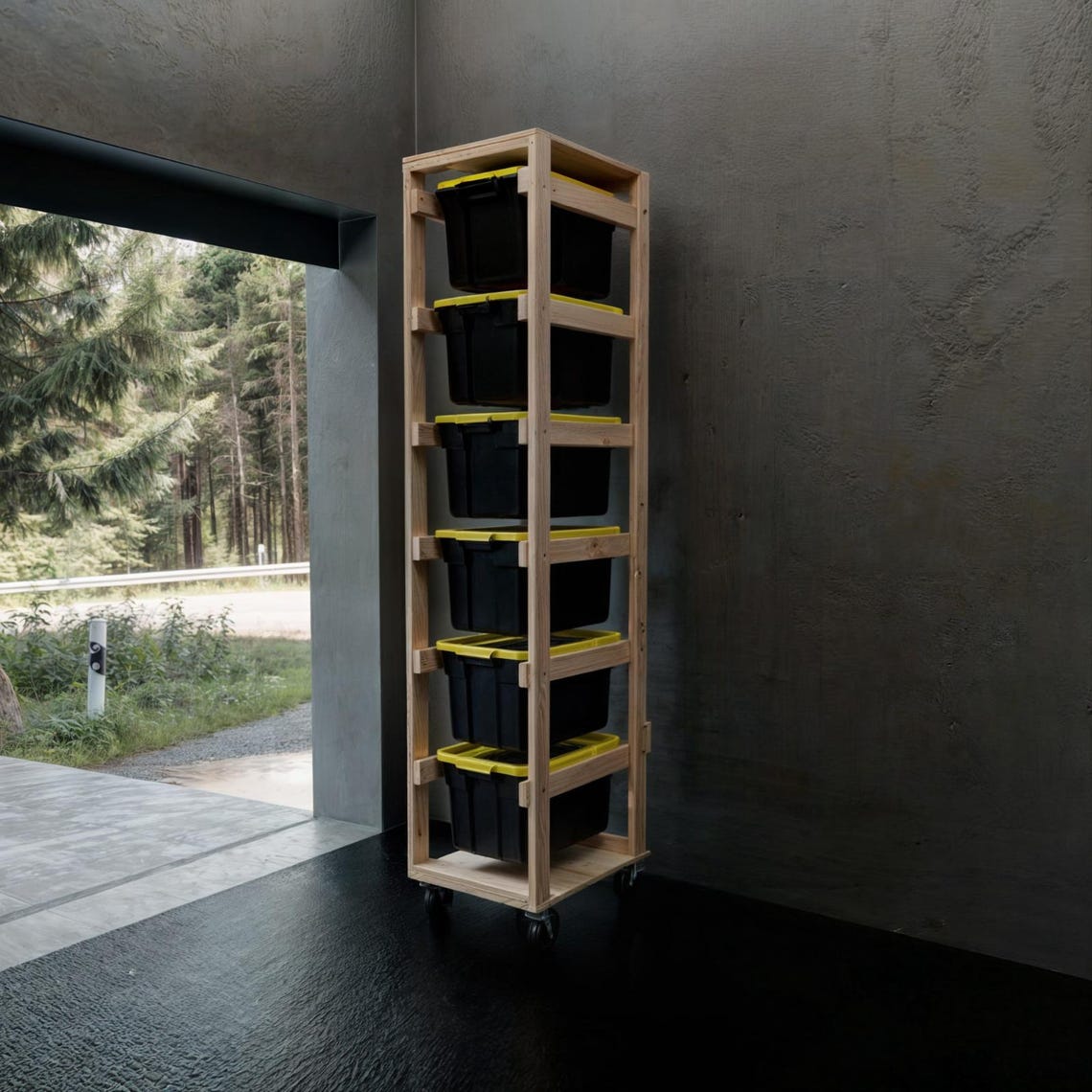 Tote Storage Shelves | Rolling Tote Storage | Diy Tote Storage ...