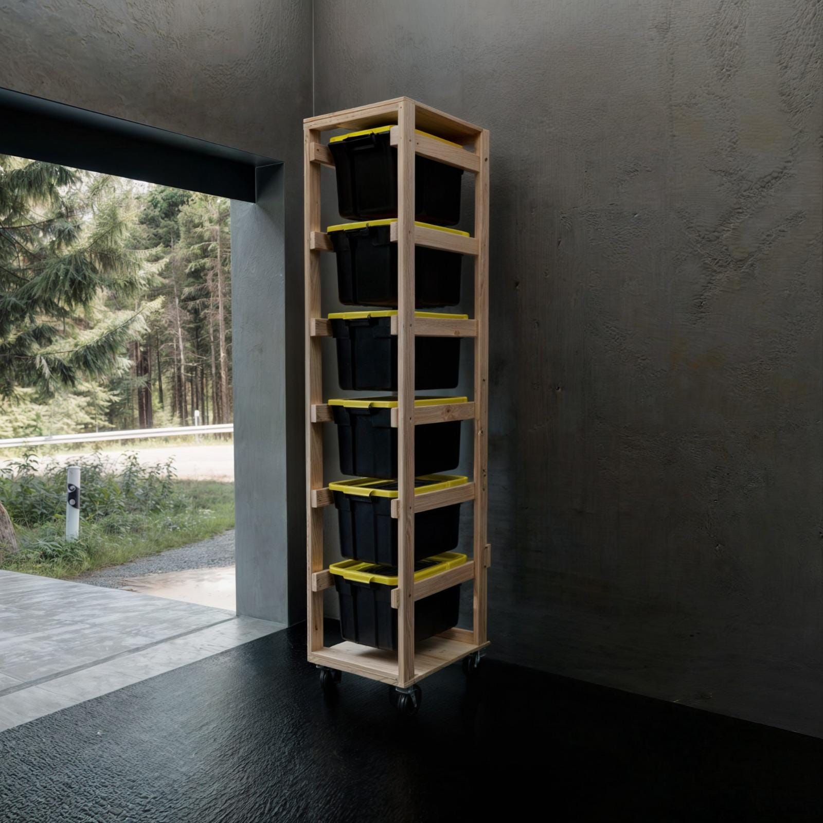 Tote Storage Shelves | Rolling Tote Storage | Diy Tote Storage ...