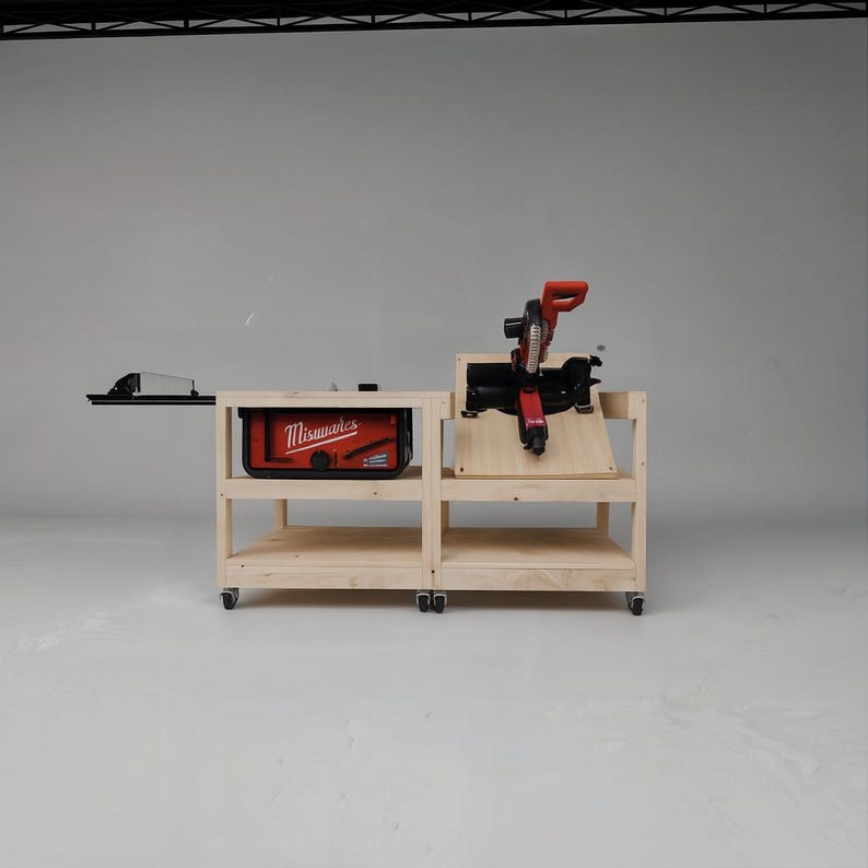 Miter Saw Table Plans: DIY Workbench, Milwaukee Compatible (PDF ...