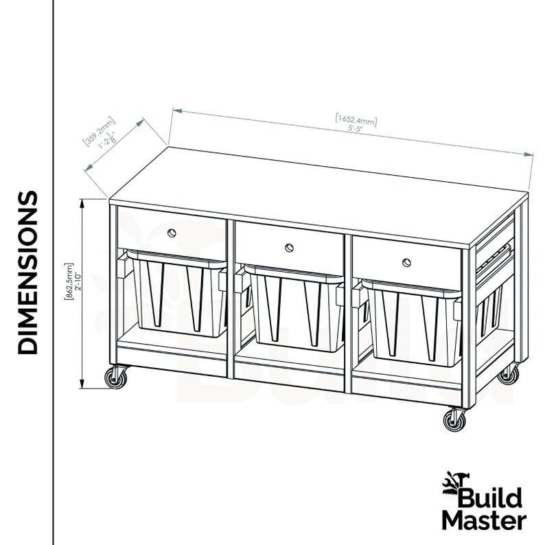 Tote Storage Shelves | Tote Storage | Workbench Plans | Wooden Tote ...