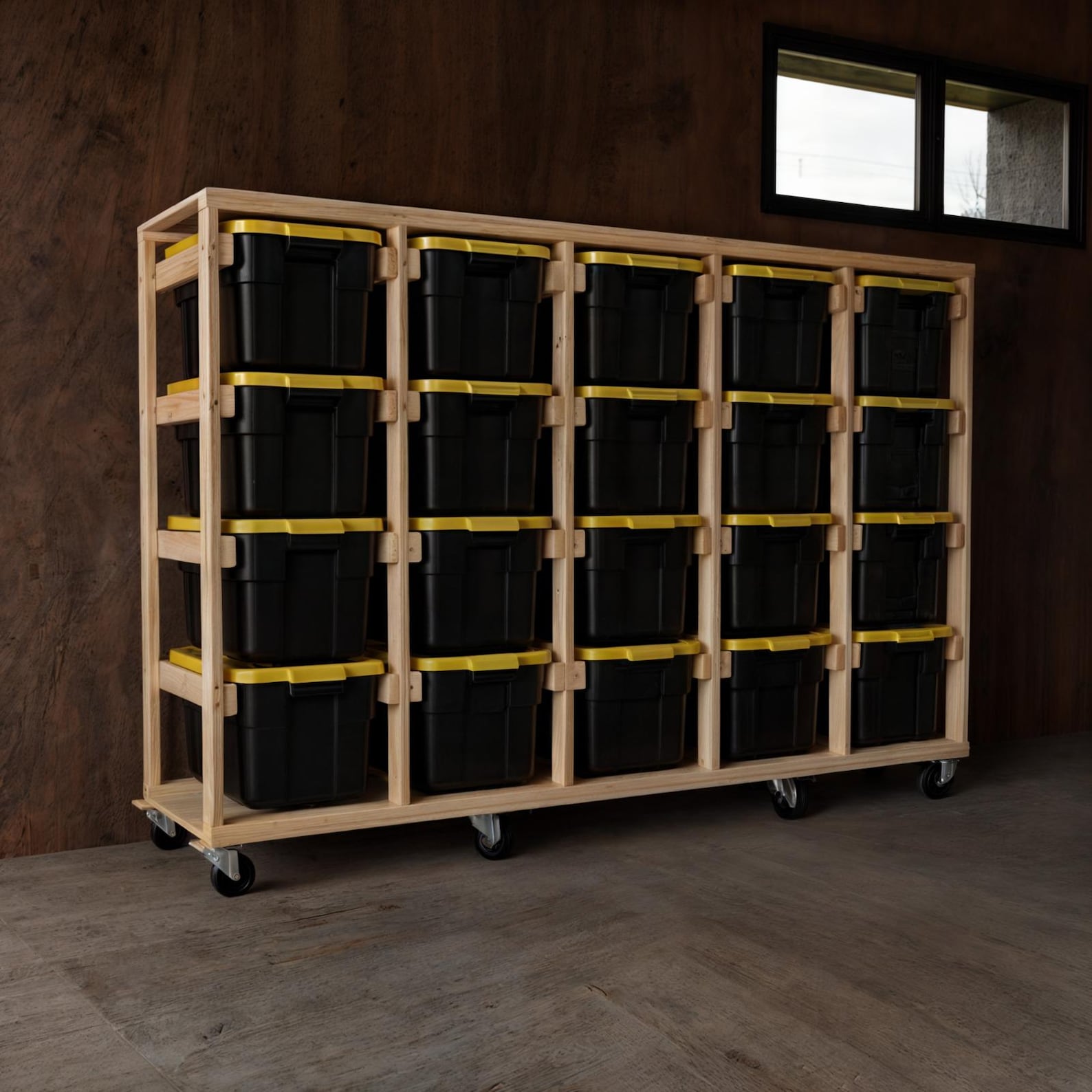 Tote Storage Shelves | Wooden Tote Holder | Diy Storage Shelf | Storage ...