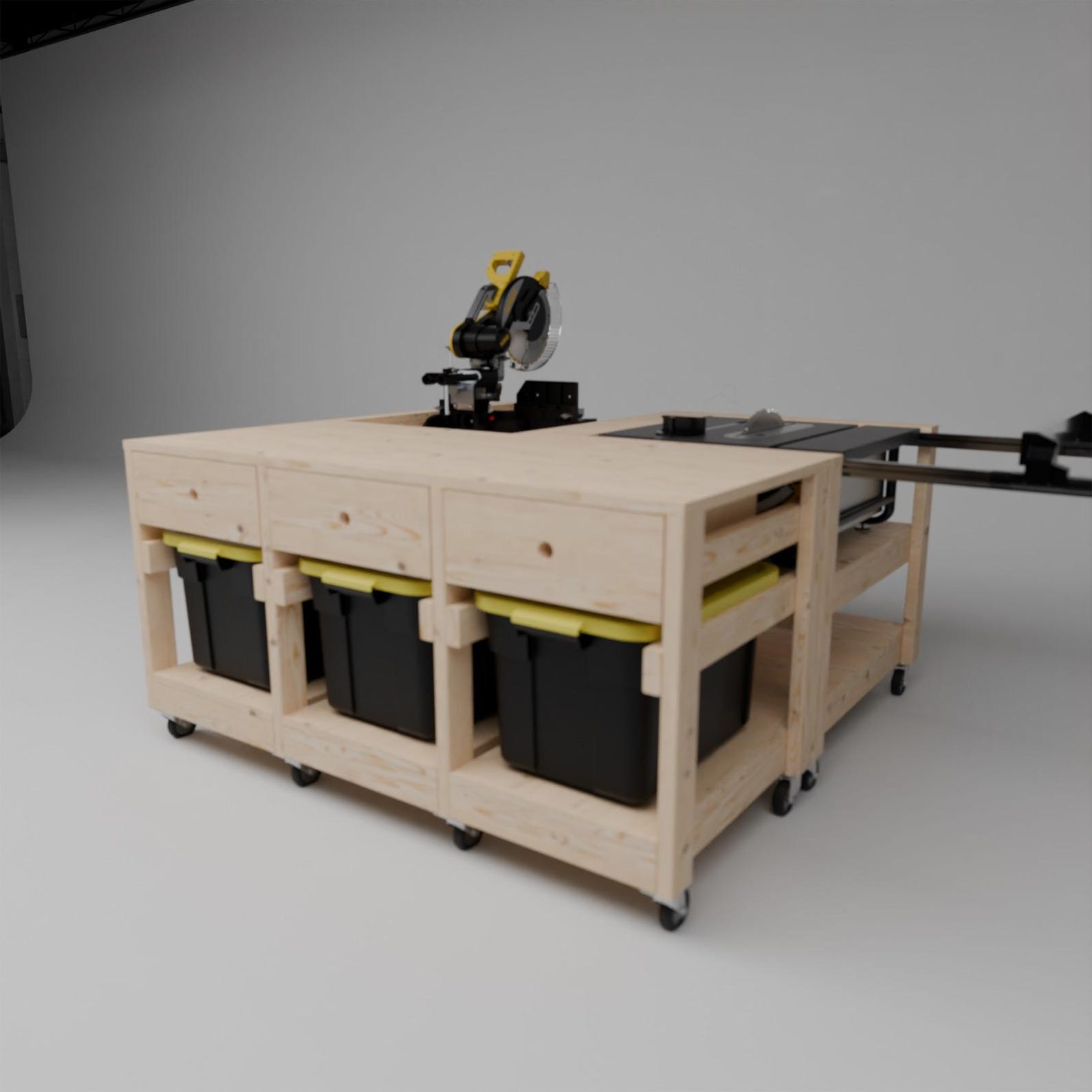 Table Saw Workbench | Miter Saw Workbench | Tote Workbench | Workbench ...
