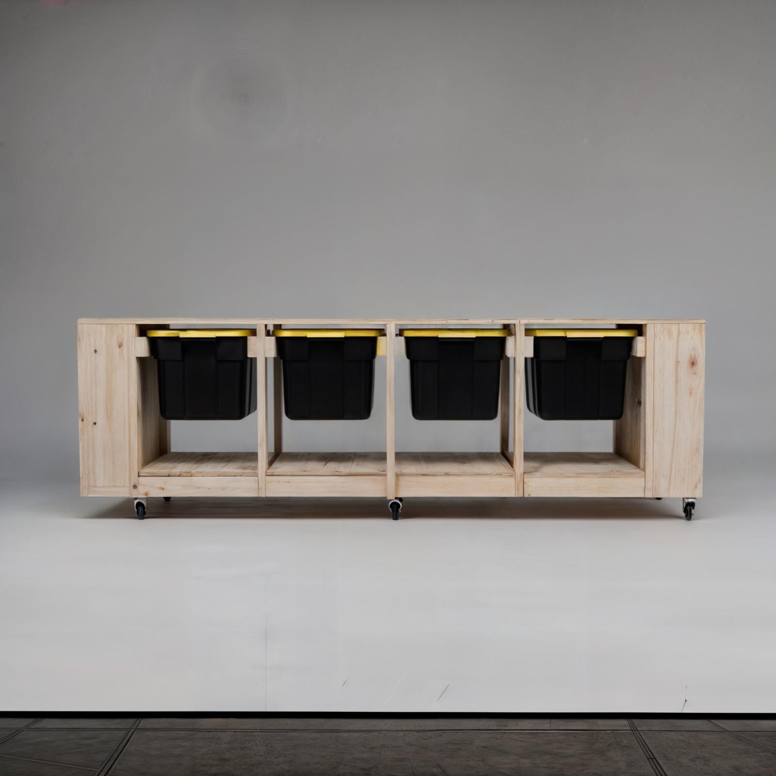 Tote Storage Work Bench | Wood Working Plans | Tote Storage | Storage ...