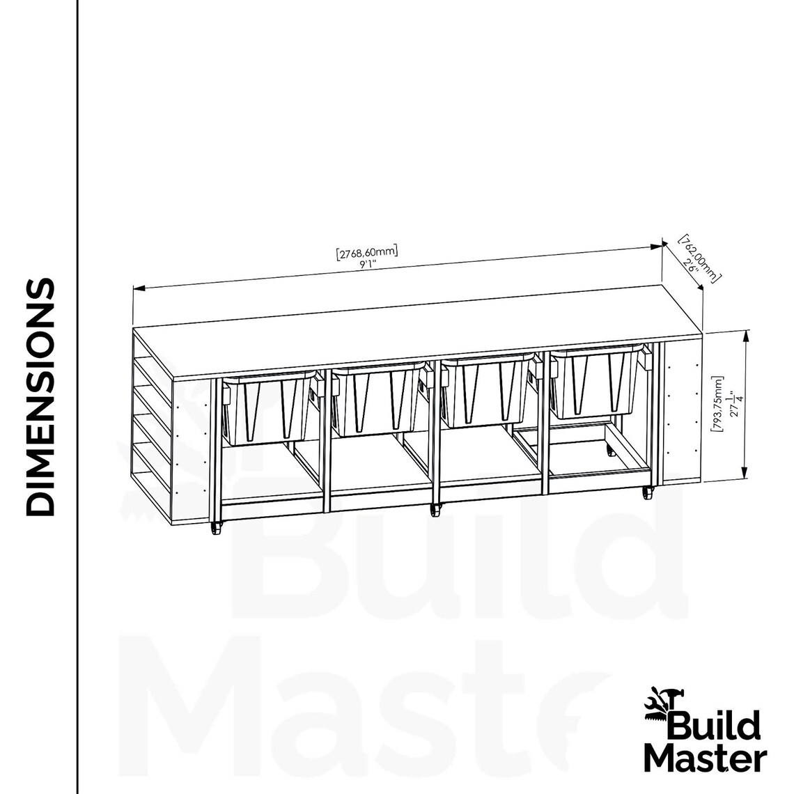 Tote Storage Work Bench | Wood Working Plans | Tote Storage | Storage ...