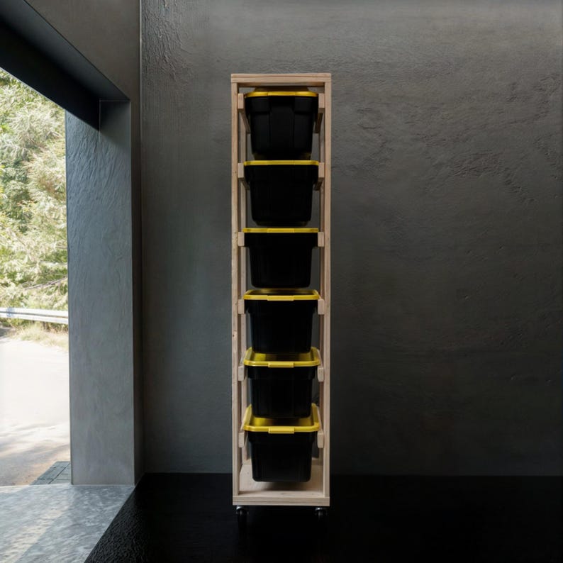 Tote Storage Shelves | Rolling Tote Storage | Diy Tote Storage ...